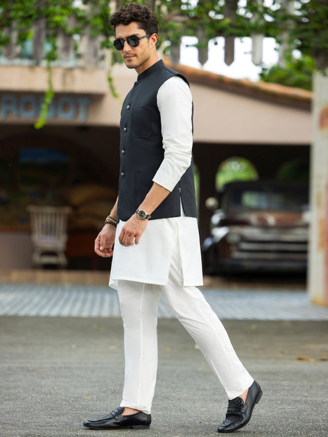 Grey Blended Waistcoat - ALET-WC-1002-R1 – Almirah